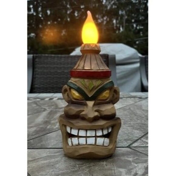 Accents | New Outdoor Solar Tiki Statue Decortiki Bar Decorationtorch ...